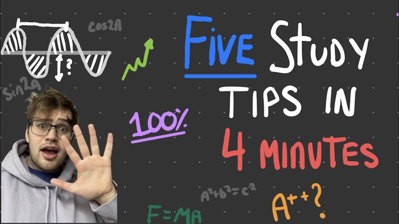 5 Study Tips To Make You A PRO At Any Subject (In Only 4 Minutes ...