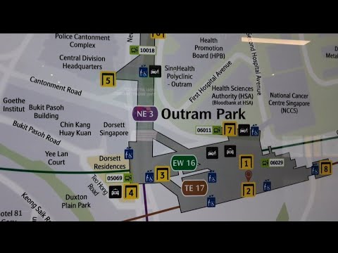 Outram Park " MRT STATION " (Brown Line, Purple Line, Blue Line,Yellow ...