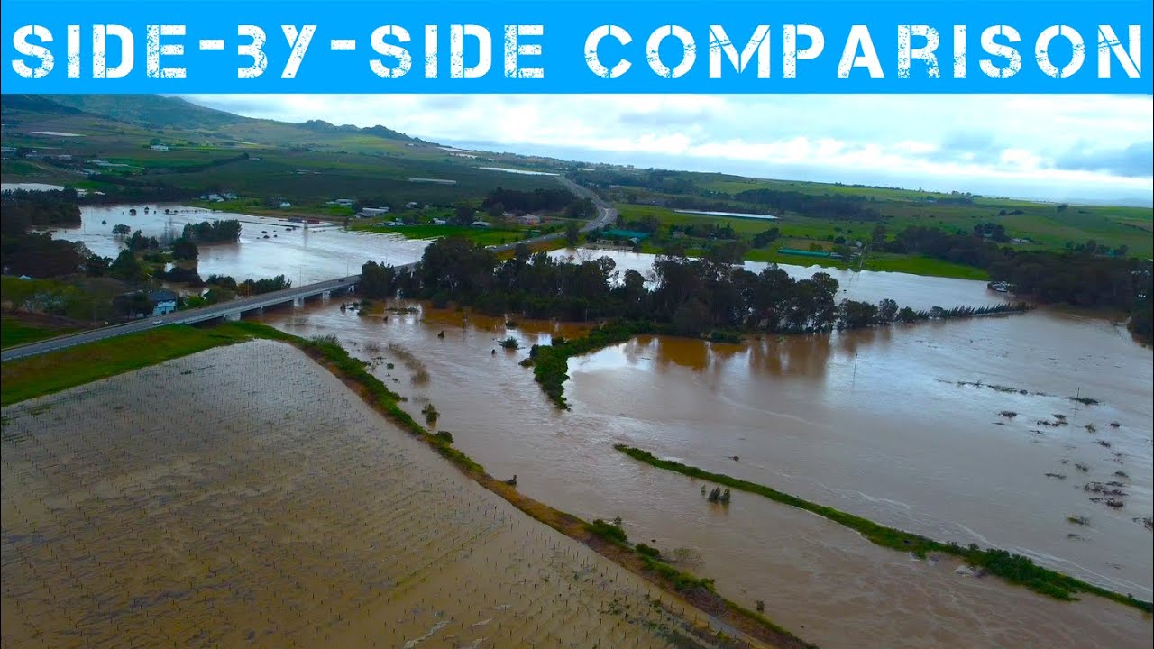 Paarl Flooding - Side-by-Side Comparison - YouTube