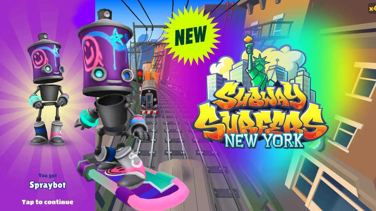 Spraybot is playing in Subway Surfers New York 2023 - YouTube