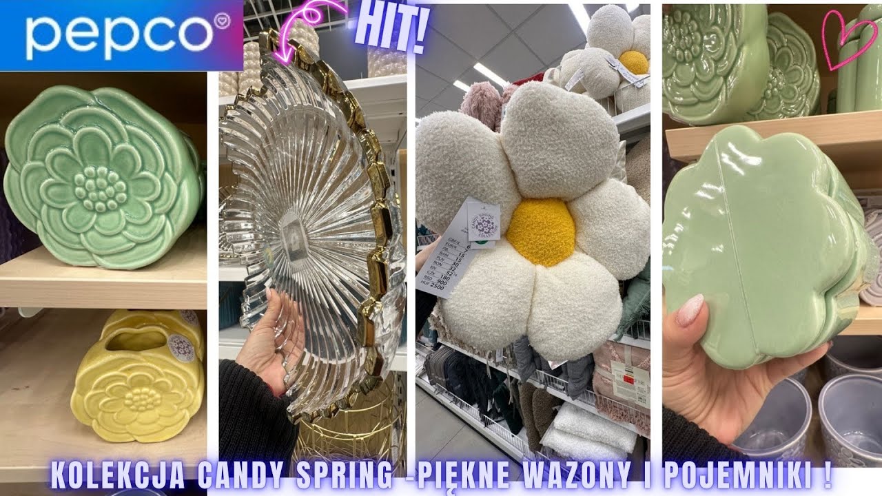 🟢PEPCO MEGA NOWOŚCI‼️Kolekcja CANDY SPRING 🟢PODUSZKA STOKROTKA i PATERA ...