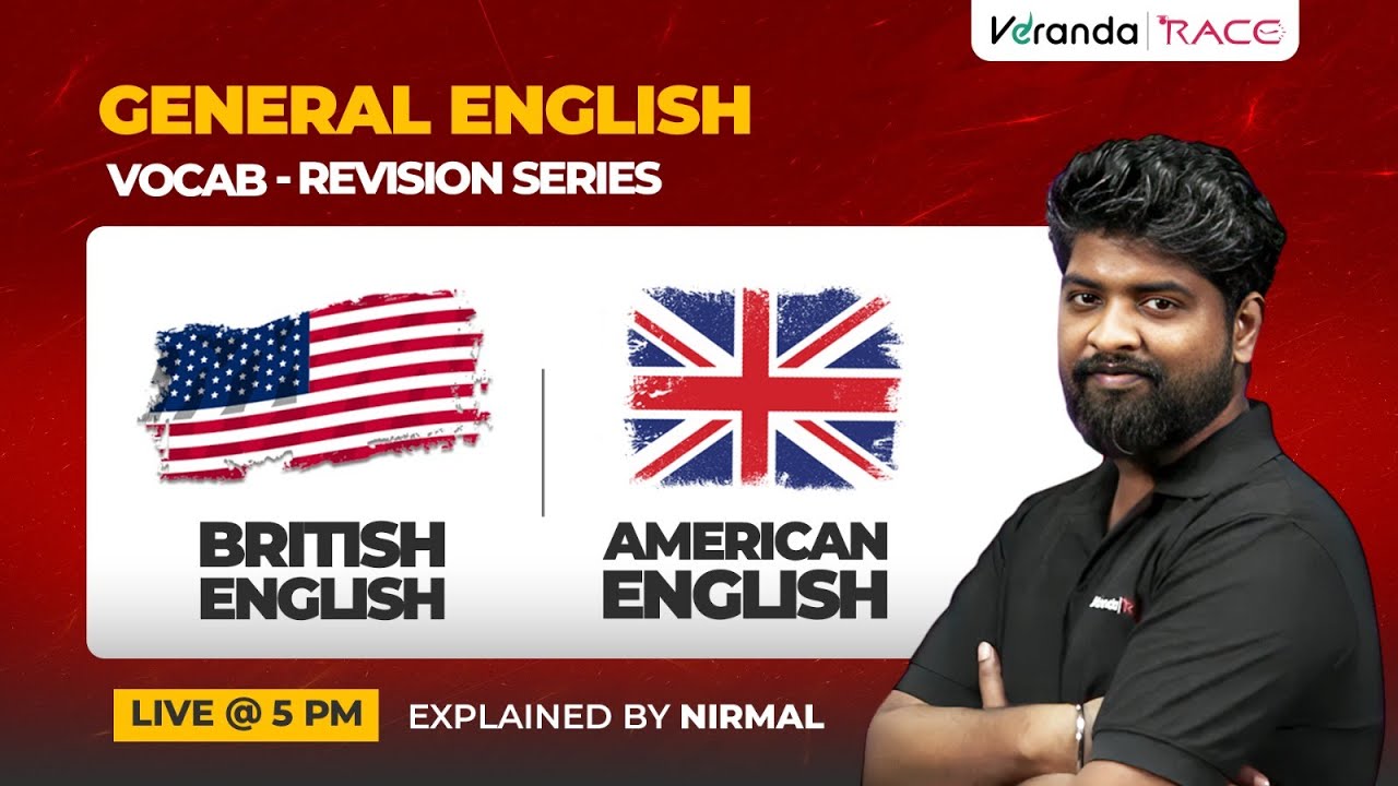 General English | Vocab - Revision series | Day 1 British English ...