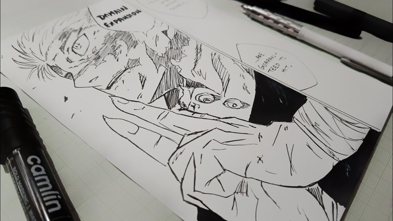 Drawing a Manga Page | Jujutsu kaisen | 呪術廻戦 | Yuji Itadori Domain ...