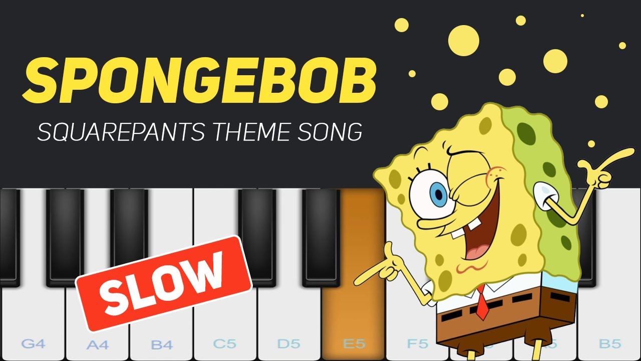 SpongeBob SquarePants - Theme Song│Mobile Piano Cover│Slow Easy ...