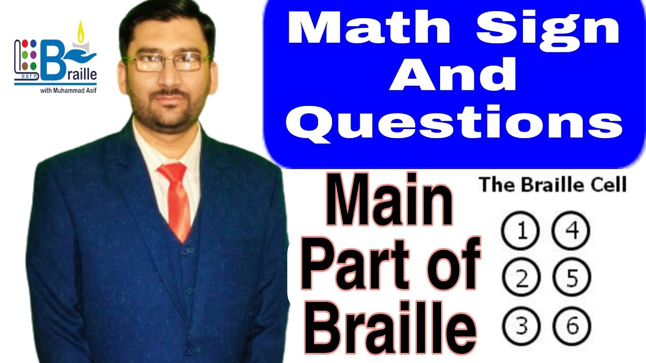 Braille Math Signs and Questions with solution || Class 2 - YouTube