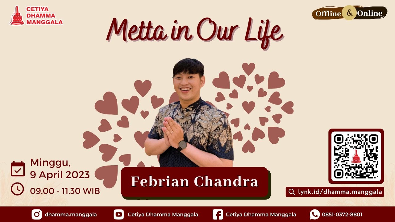 [LIVE] [KEBAKTIAN] 09-04-2023 Febrian Chandra - Metta in Our Life - YouTube