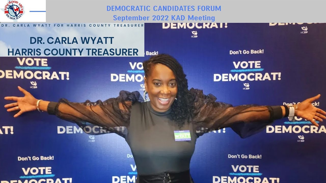 Dr. Carla Wyatt, the candidate for Harris County Treasurer, visits ...