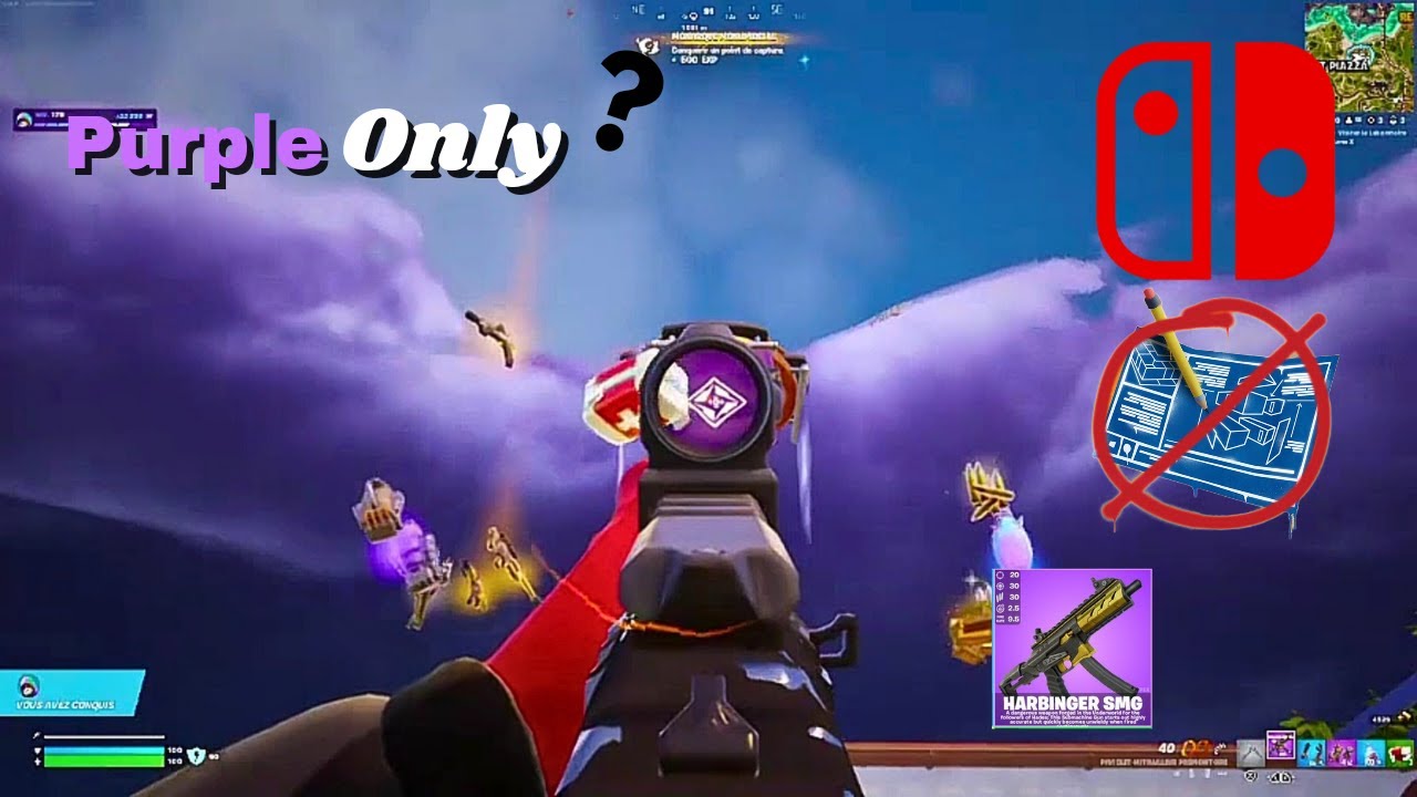 Fortnite on Nintendo switch (Only Purple weapons Challenge) - YouTube