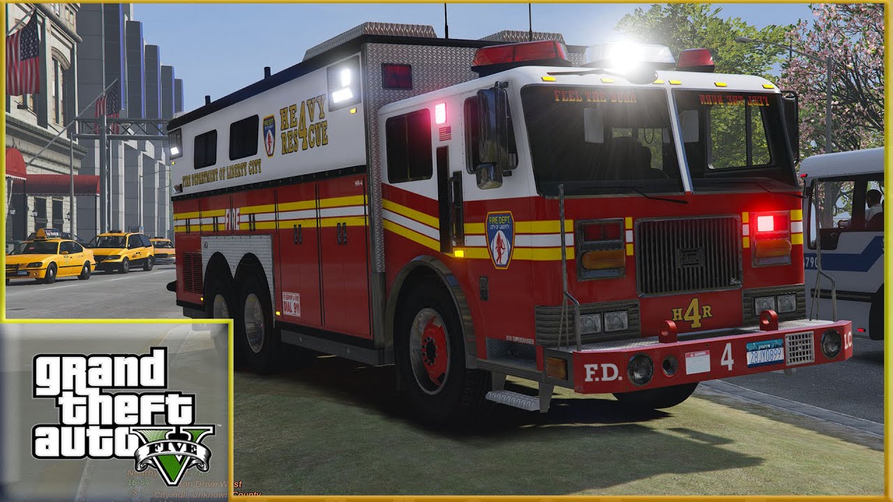 GTA 5 Liberty City | EP 02 | Liberty City Emergency Vehicle showcase ...