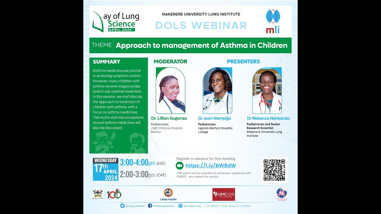 Approach to management of asthma in children, DOLS APRIL 2024 - YouTube