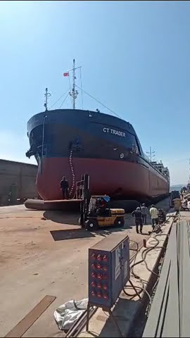 Mv CT TRADER #SHIP LAUNCHING TO SEA#subscribe - YouTube