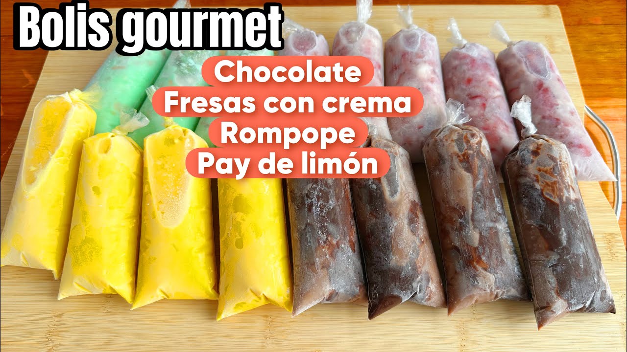 Bolis Gourmet (la mejor receta) chocolate/fresas con crema/pay de limón ...