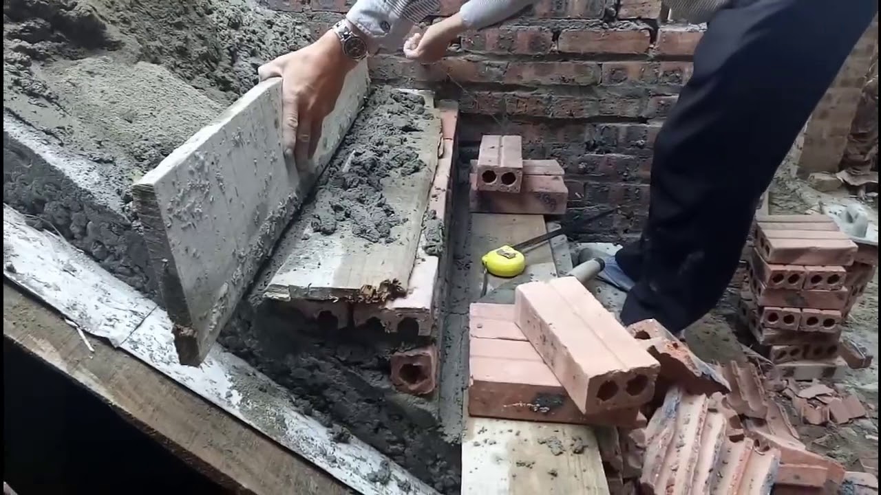 Construction Amazing Stairs Using Brick And Mortar - Stairs Rough ...