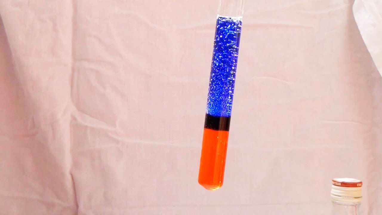 Three-layer colored liquid - Beautiful chemical experiment! - YouTube