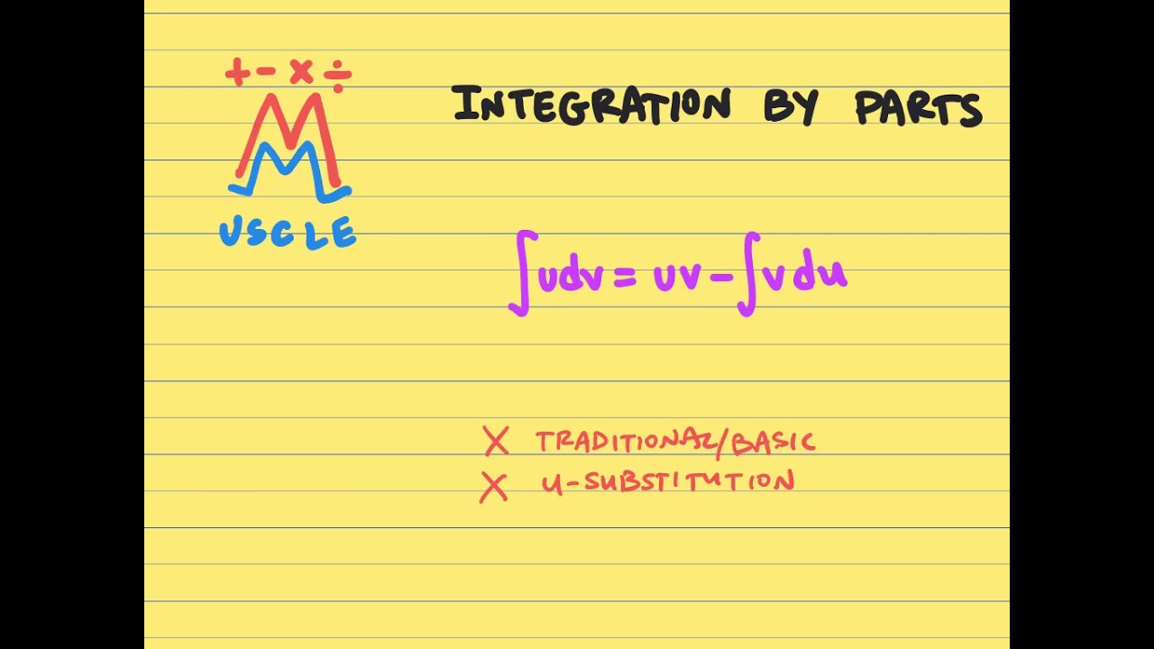 Integration by Parts: Part 1 (The Basics 🙂) - YouTube