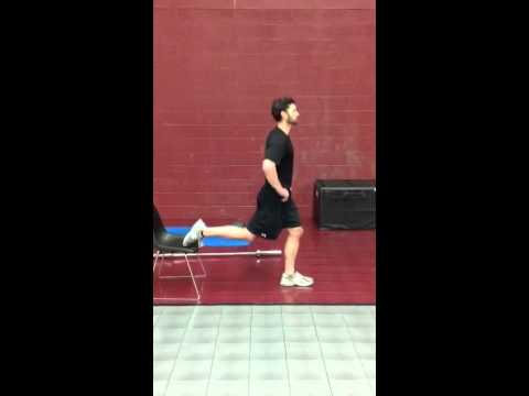 Split Squat on Chair - YouTube