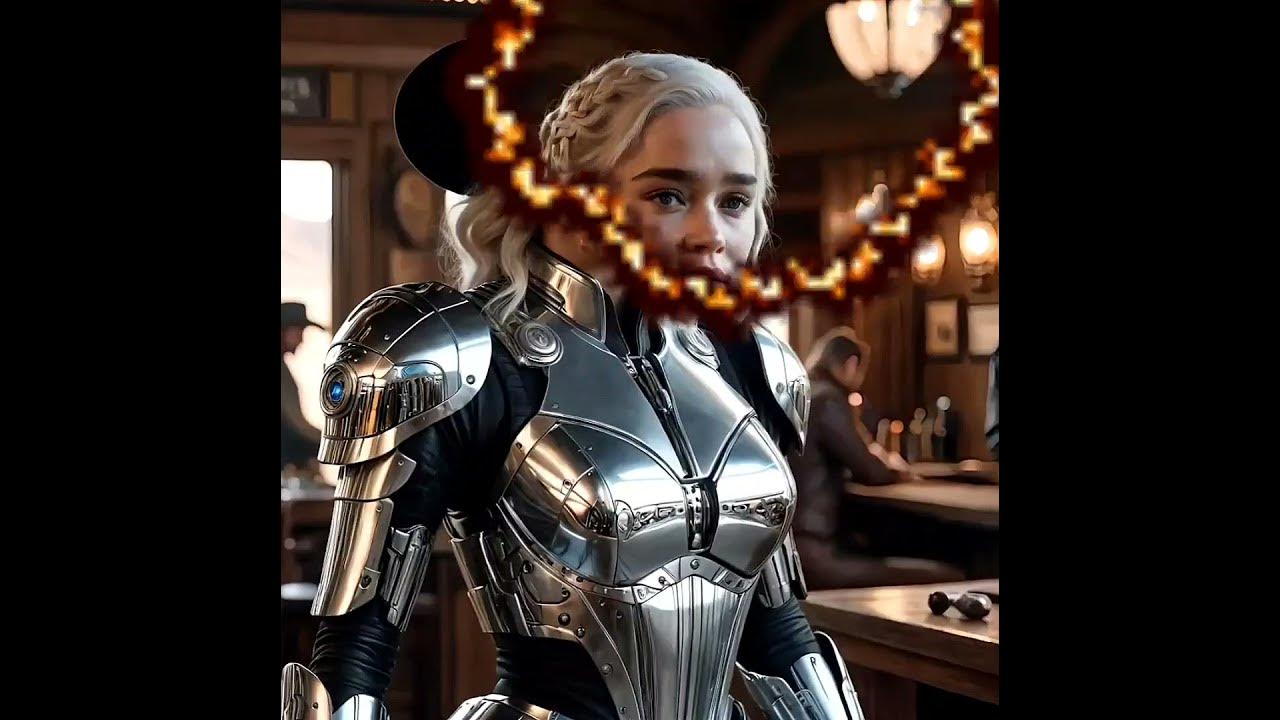 Emilia Clarke As A Chrome Cyborg Cowgirl In A Saloon 2025 Cowgirl Ai Cyborg Youtube