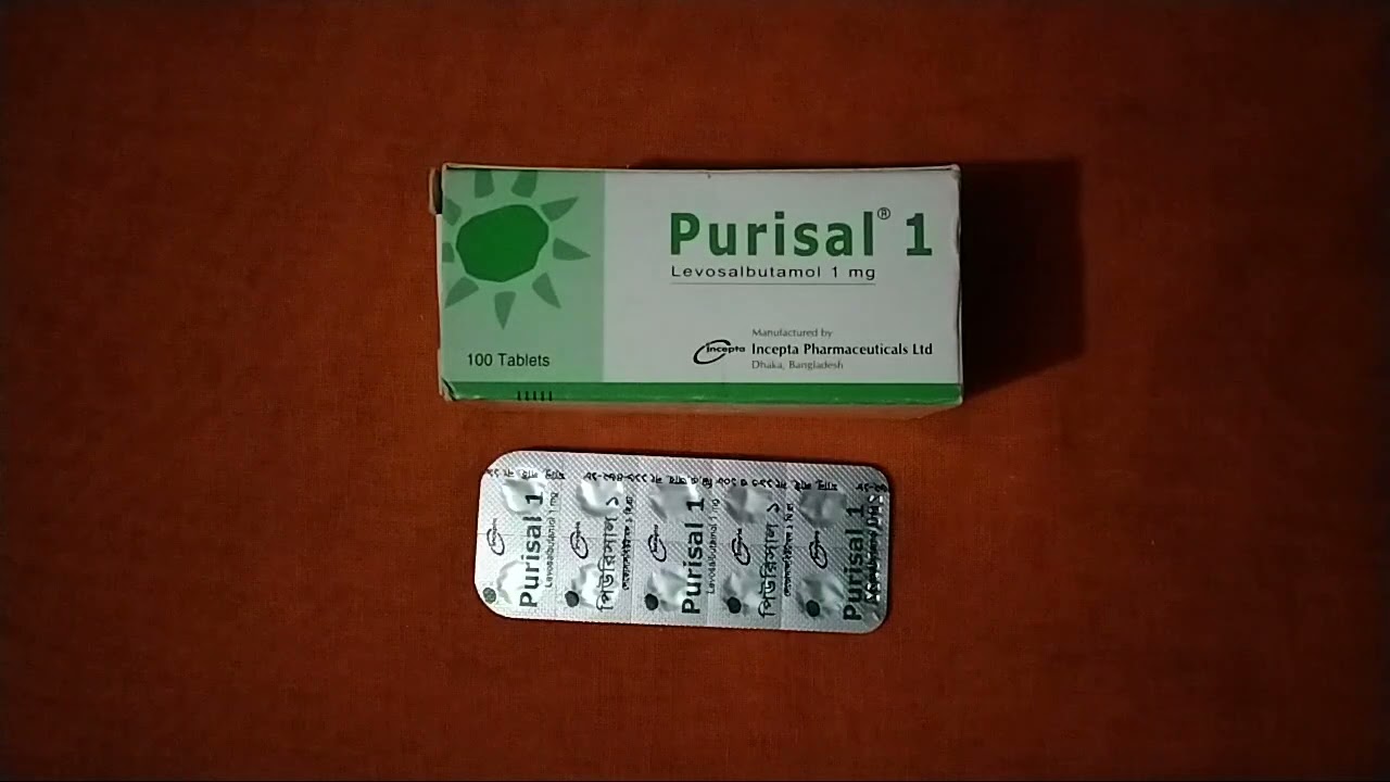 Purisal 1mg levosalbutamol tablet: হাঁপানী শ্বাসকষ্ট ও এ্যাজমা থেকে ...