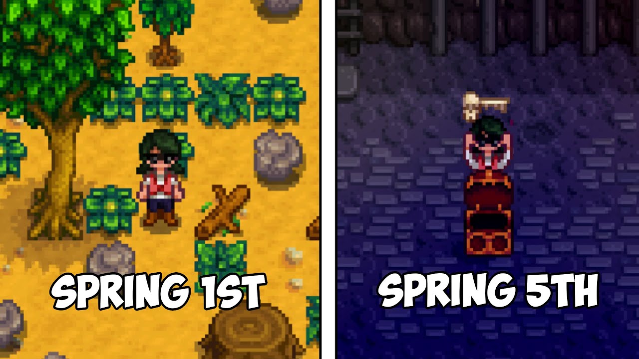 Reaching The Bottom Of The Mines On The Very First Day - YouTube