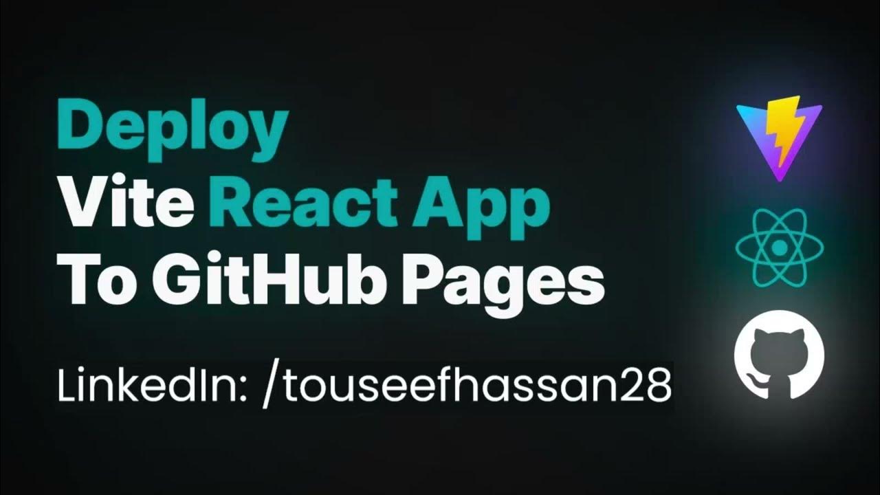 How to Deploy Vite React App on GitHub Pages - YouTube