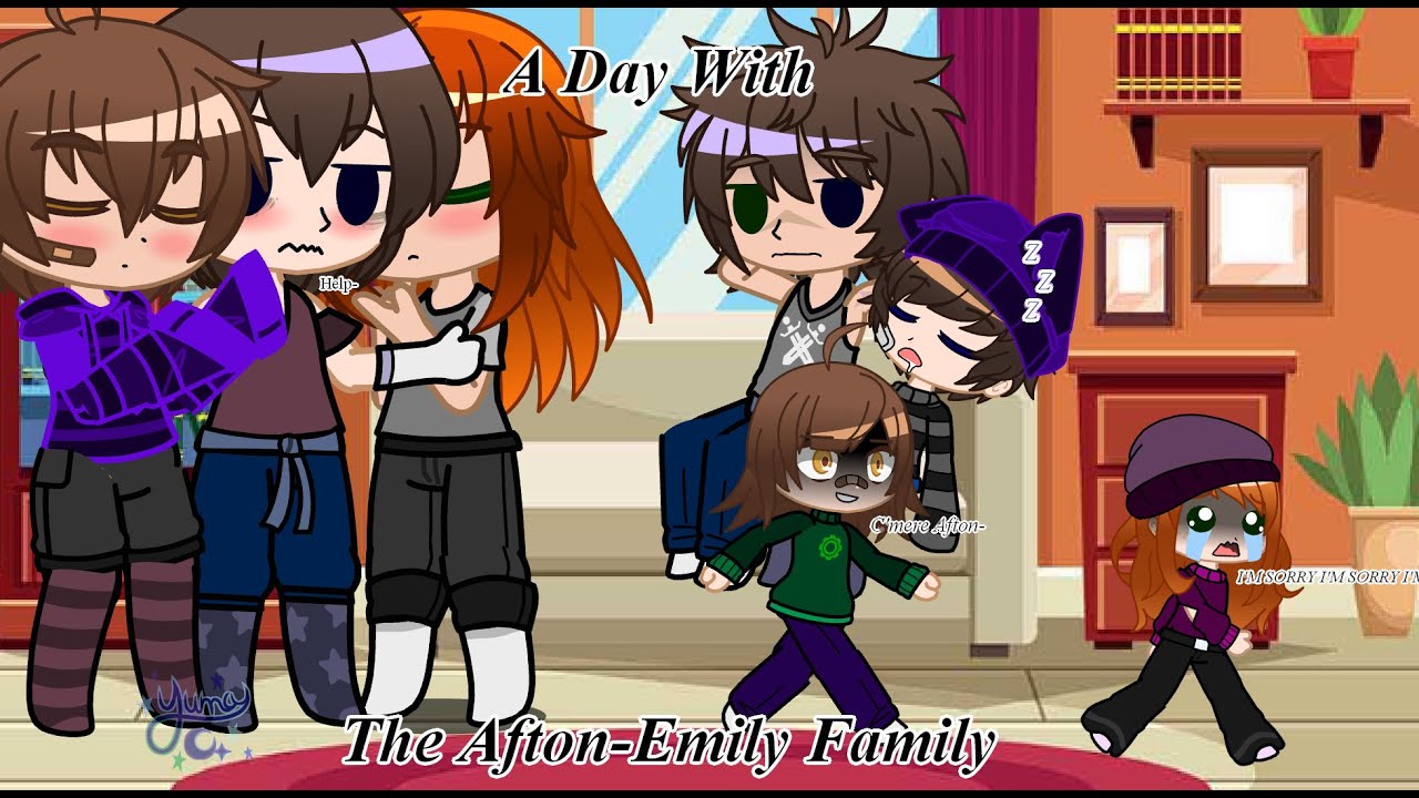 A Day With The Afton - Emily Family (FNAF AU) - YouTube