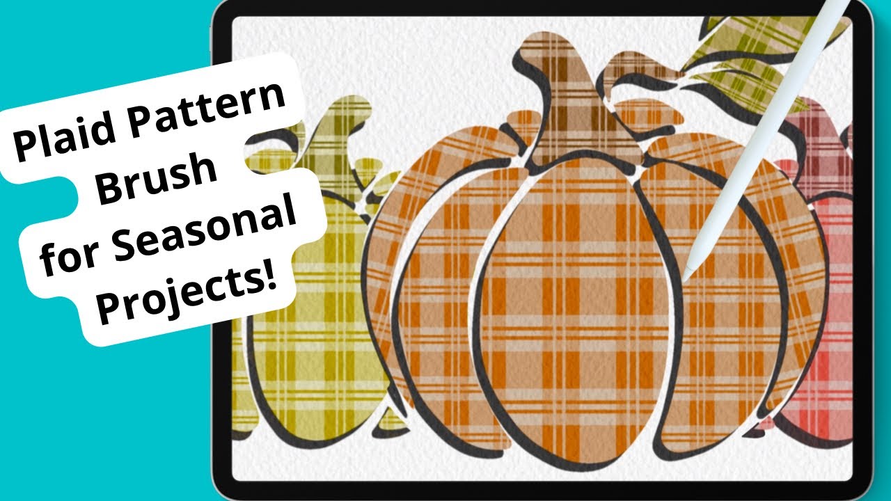 How to make a Plaid Pattern Brush in Procreate - YouTube