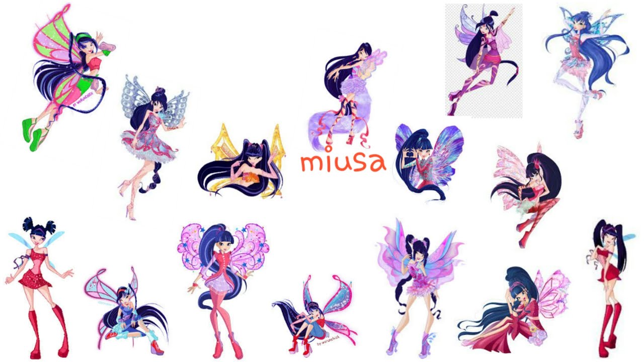 Winx club Miusa Tüm Dönüşümlerinin Fotoğrafları - YouTube