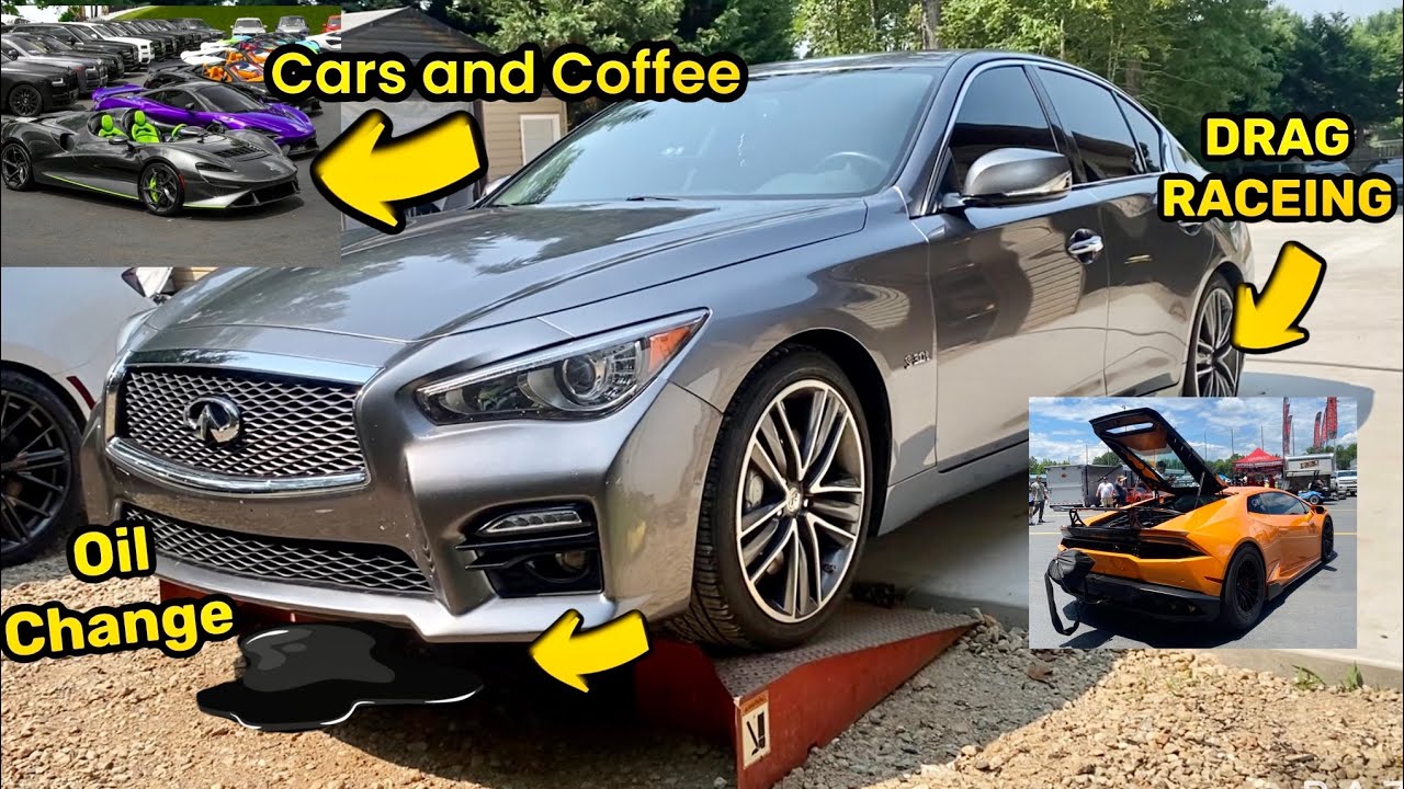 Infiniti Q50 Red Sport 400 Oil Change/Cars and Coffee and Street Car ...