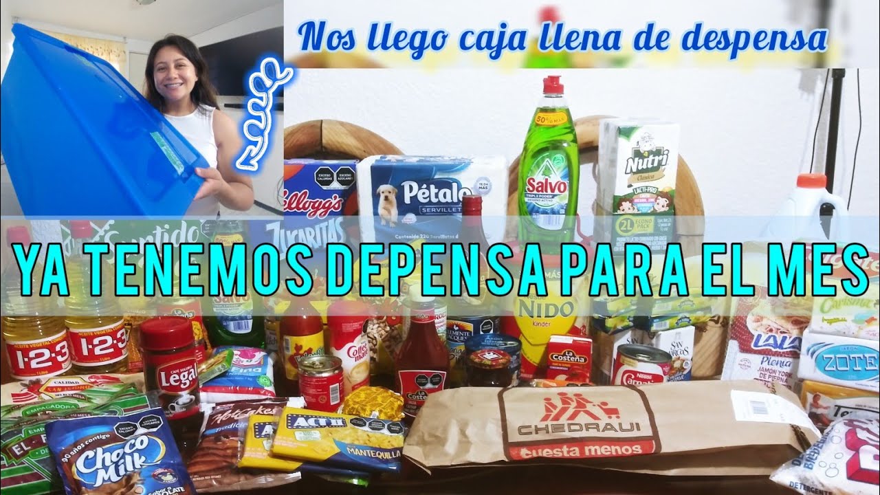 Despensa Mensual 🙏||Nos Llegó Una Caja Llena De Despensa 📦 - YouTube