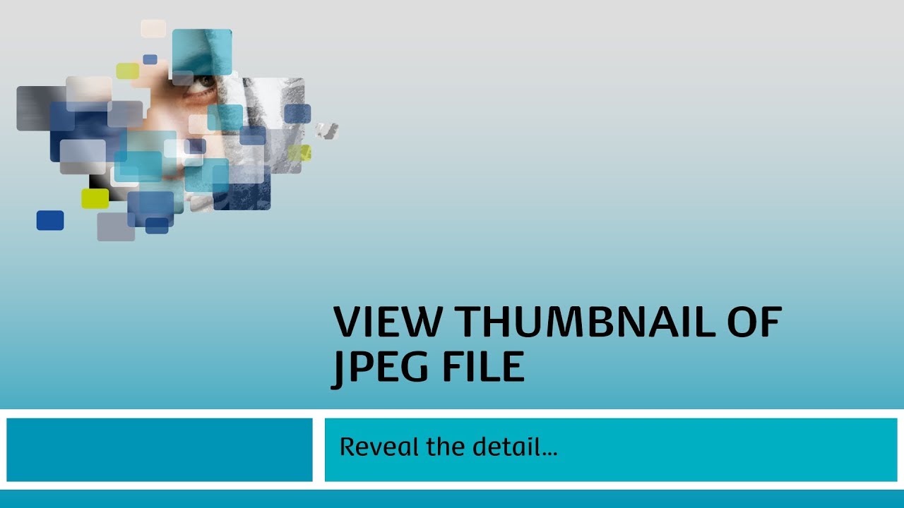 View an embedded thumbnail in a JPEG file with MANDET - YouTube