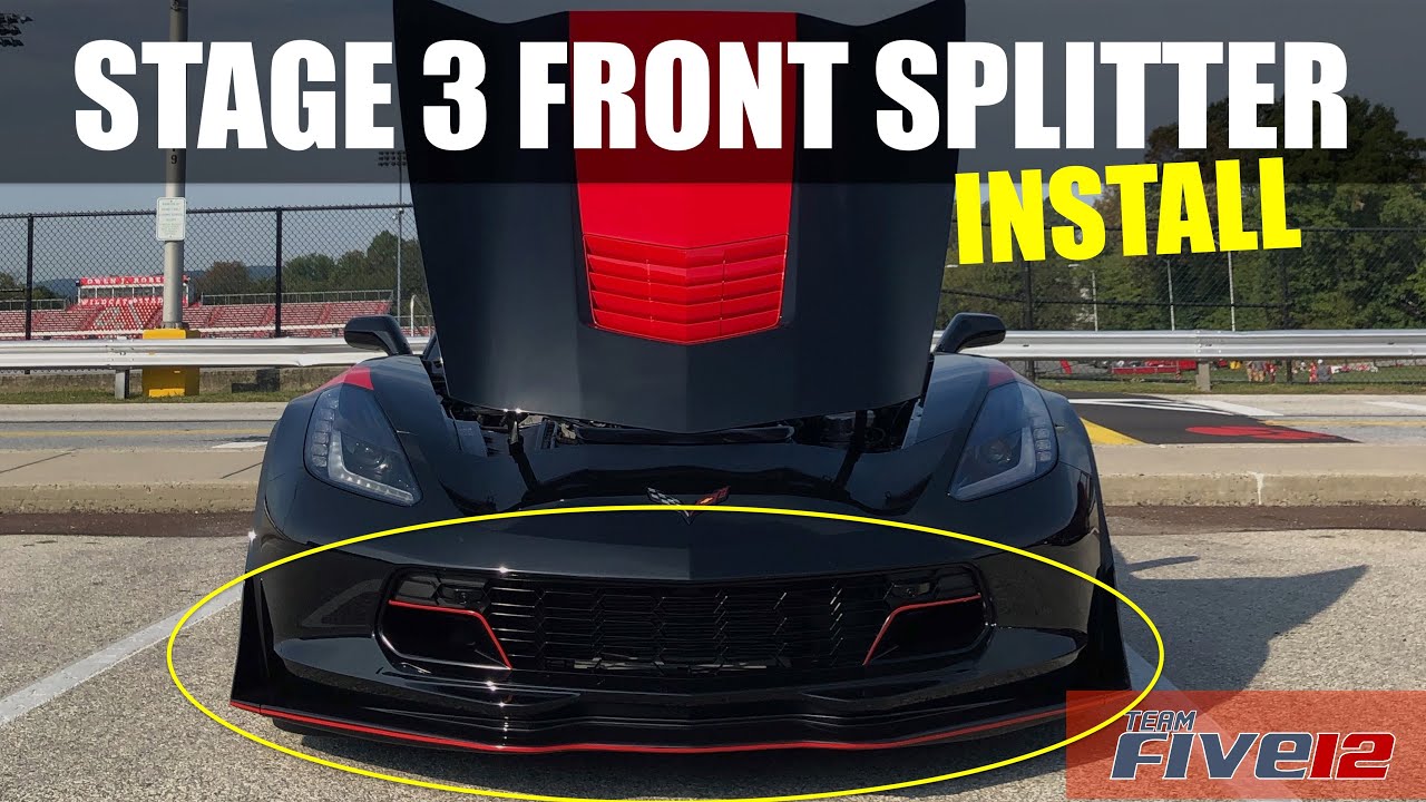 C7 Corvette Stage 3 Front Splitter Install - Extreme Online Store - YouTube