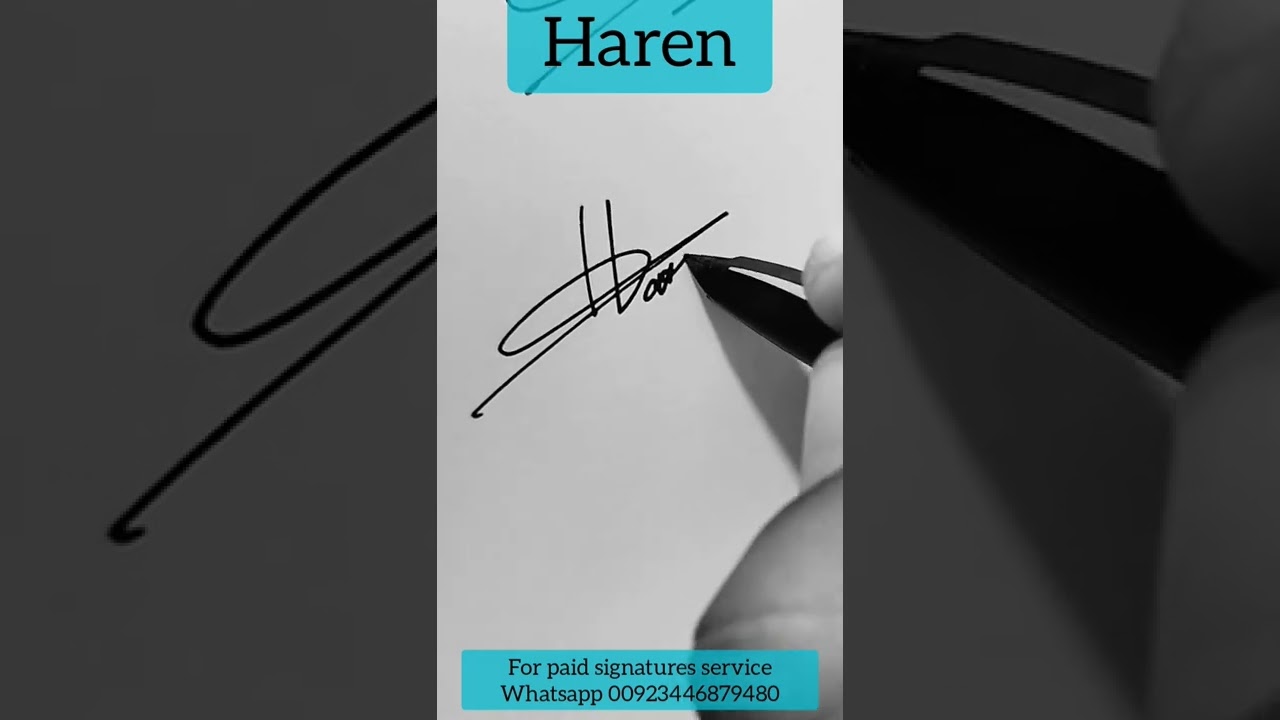 H Signature Style | Signature Style For My Name #shortsvideo - YouTube
