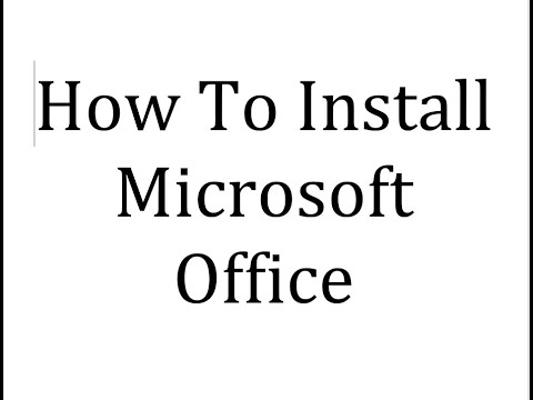 How to install Microsoft Office - YouTube