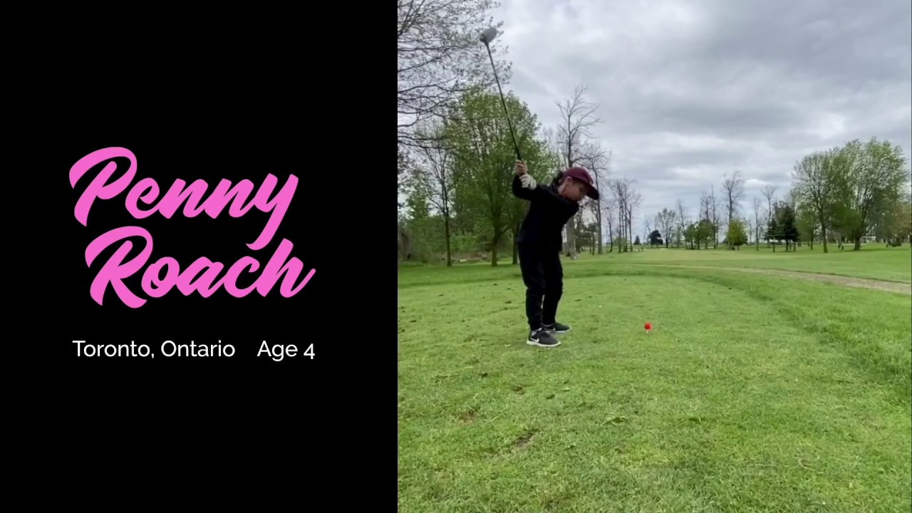 Penny Roach - Age 4 / Little Linksters Pee Wee Swing Contest - YouTube