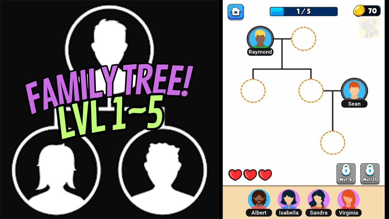 🏅 Family Tree! 🤪 Levels 1~5 🧩 Gameplay Walkthrough - YouTube