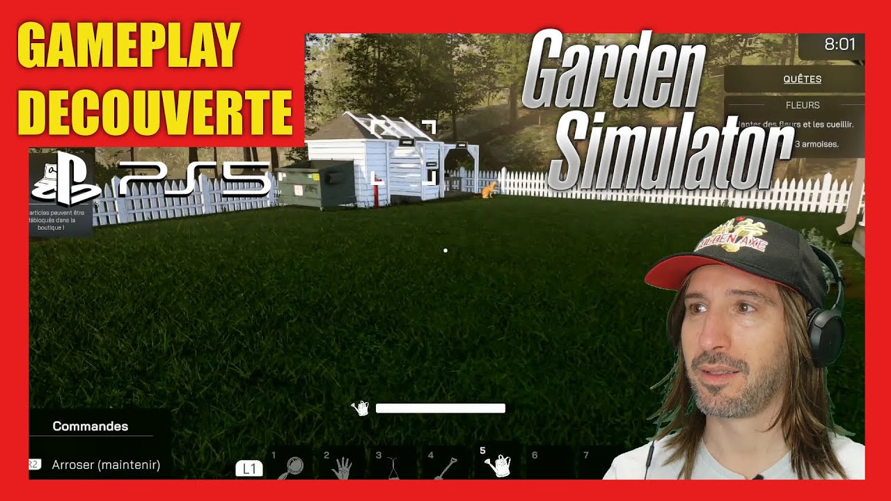 GARDEN SIMULATOR PS5 - GAMEPLAY DECOUVERTE - YouTube