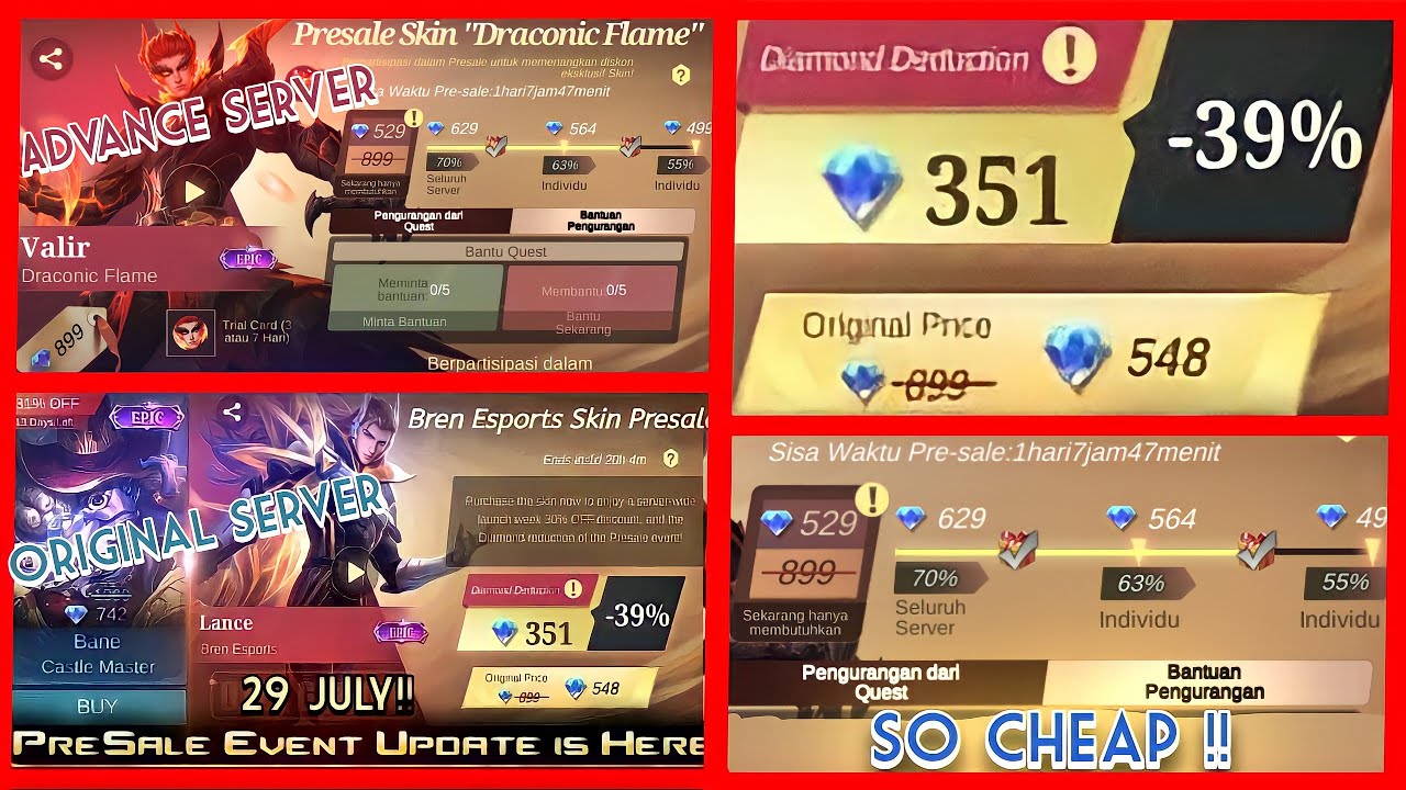 Event pre sale Lancelot skin M2 BREN E-SPORT | Just 300 diamond ⁉️‼️ # ...