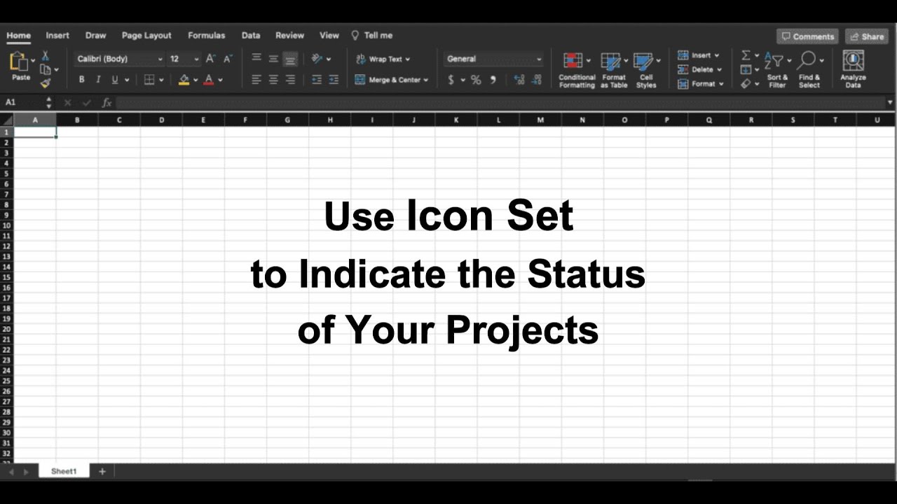 Use Icon Set To Indicate the Status of Your Project - YouTube