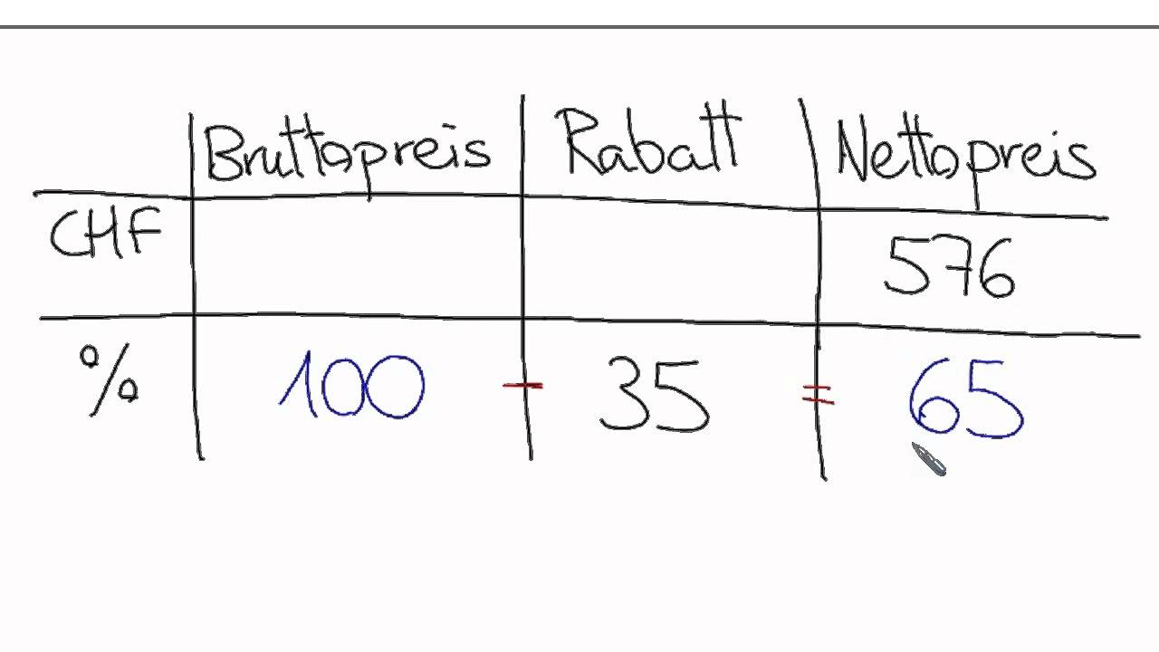 Rabatt Beispiel 3 - YouTube
