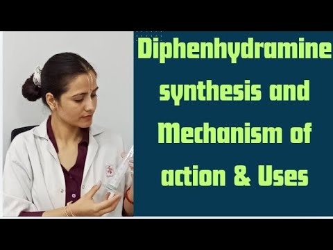 DIPHENHYDRAMINE HYDROCHLORIDE/SYNTHESIS/MECHANISM OF ACTION/USES/AMINO ...