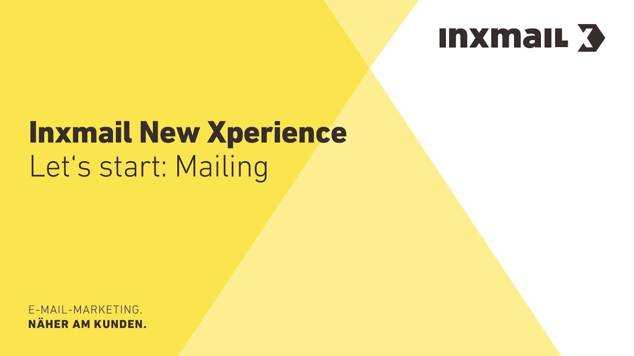 Inxmail New Xperience: Mailing - YouTube