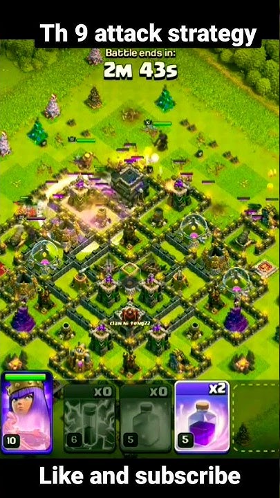 TH 9 attack strategy. clash of clans #coc #clashofclans #ss3gamer #shorts #short #ytshorts # ...