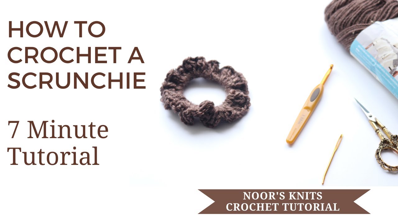 How to crochet a scrunchie, crochet scrunchie tutorial, crochet ...