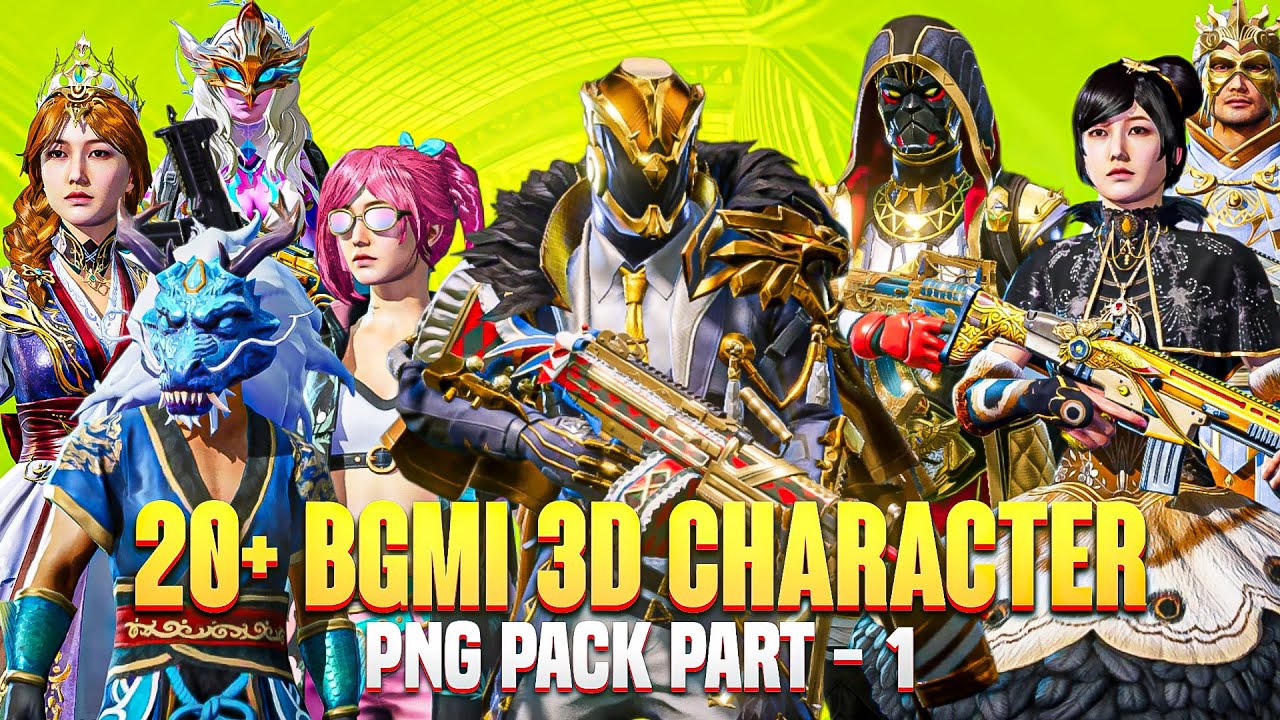 20+ Bgmi 3d Character png Pack Free Download | Character png Pack HD ...