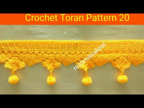 Crochet Toran Pattern 20/वुल से तोरण कैसे बनाये - YouTube