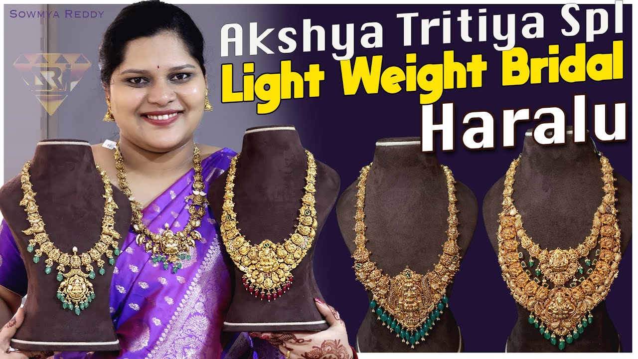Light weight to bridal long haram | Nakshi Bridal haralu | Telangana ...