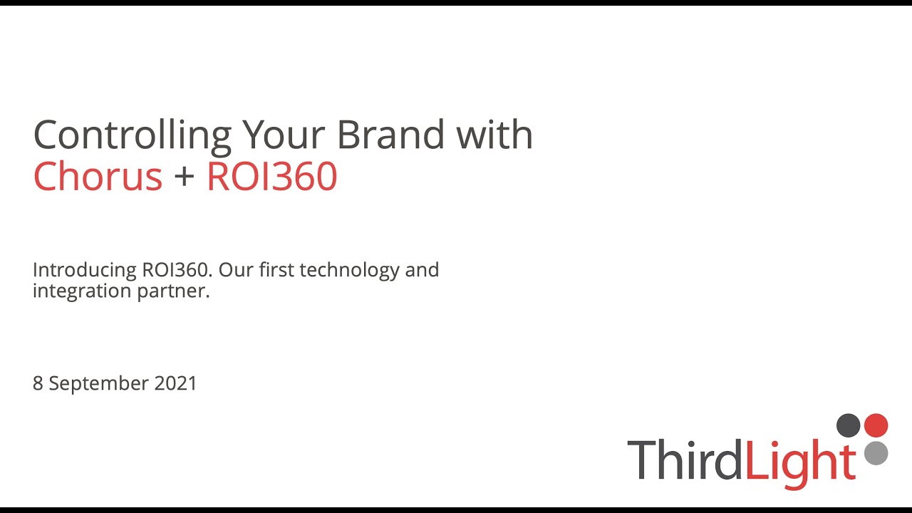 Controlling your brand with Chorus + ROI360 - YouTube