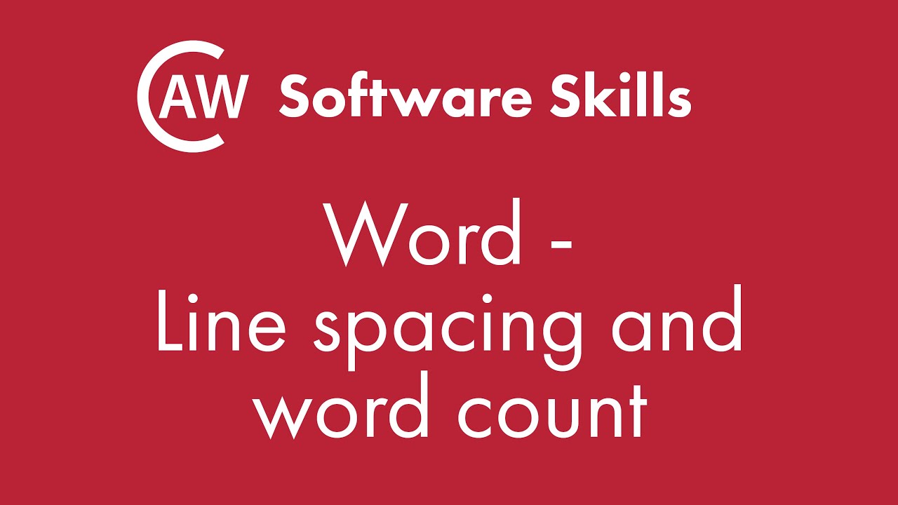 Word Line spacing and word count - YouTube