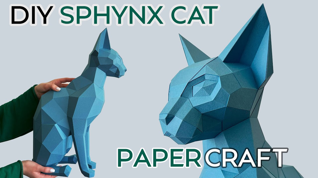 SPHYNX CAT TUTORIAl | Papercraft | DIY - YouTube