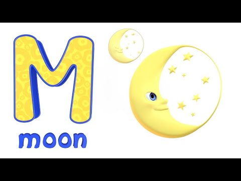 Phonics ABC Alphabets M - M For Moon With Sound ABC Song - YouTube